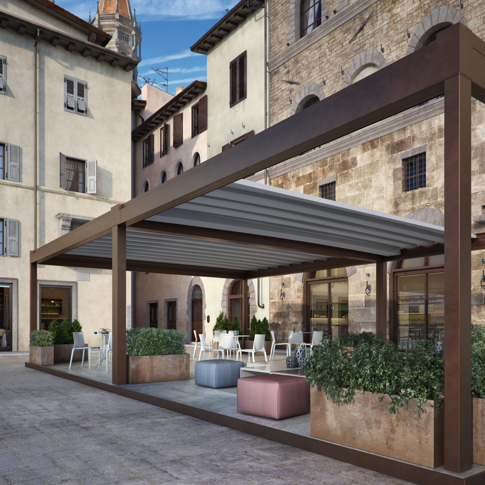 Rialto Retractable Roof Pergola - Arccan Shade Structures Ltd